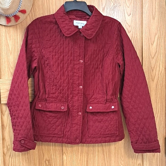Merona | Jackets & Coats | Merona Red Quilted Jacket | Poshmark